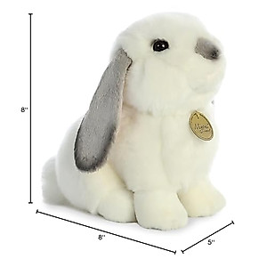 Aurora® Realistic Miyoni® Lop Eared Rabbit Stuffed Animal - Lifelike Detail - Cherished Companionship - Grey 11 Inches