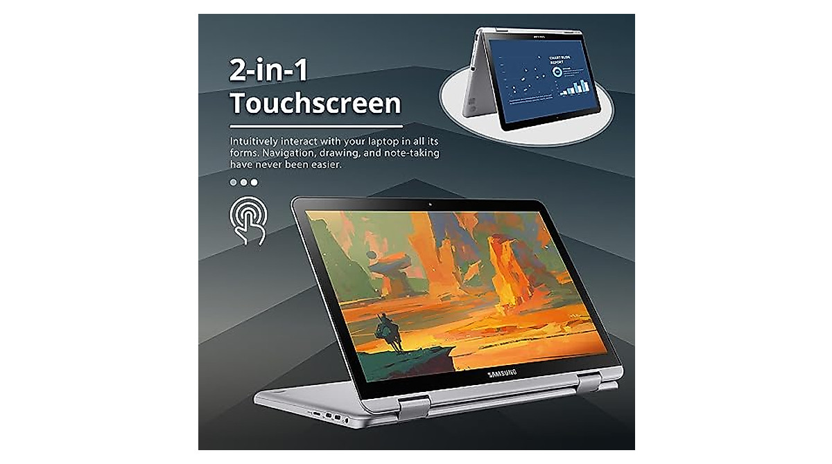 Samsung Plus V2 2-in-1 Touchscreen Chromebook - Fast & Compact Laptop