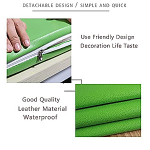 Leather Bench Cushion,Patio Garden Long Soft Bench Cushion for Outdoor Indoor Furniture 47x14inch Waterproof Non-Slip Thick Replacement Settee Sofa Leather Mat White