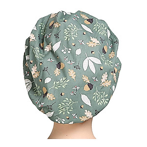 DREYOLIFE 3 Piece Bouffant Hats Cotton Sweatband Value Set