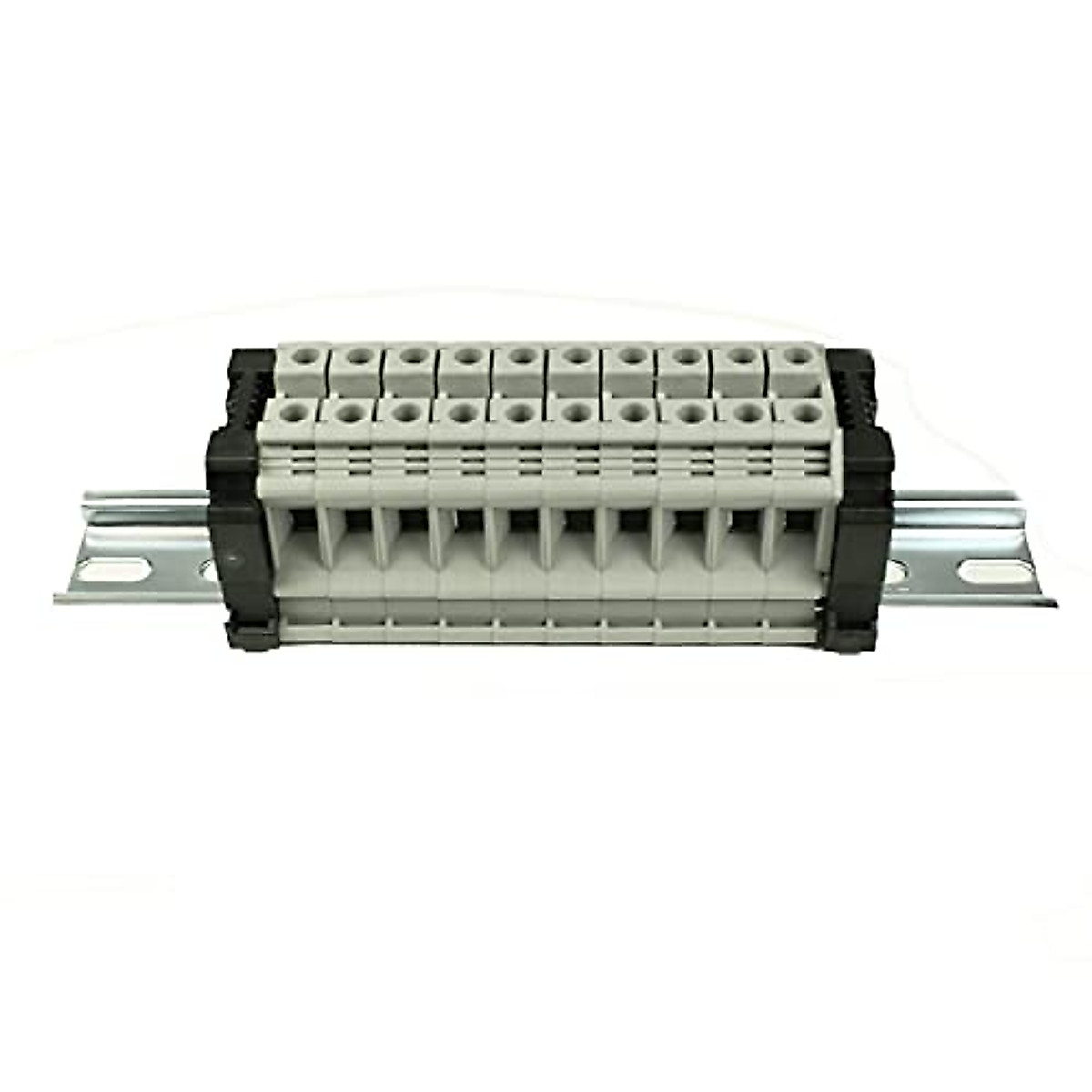 Automation Systems Interconnect ASI RAAK10N21-10 10 Gang Solar Combiner and Power Distribution Terminal Block Assembly, 24-6 AWG, 65 Amp, 600 Volt