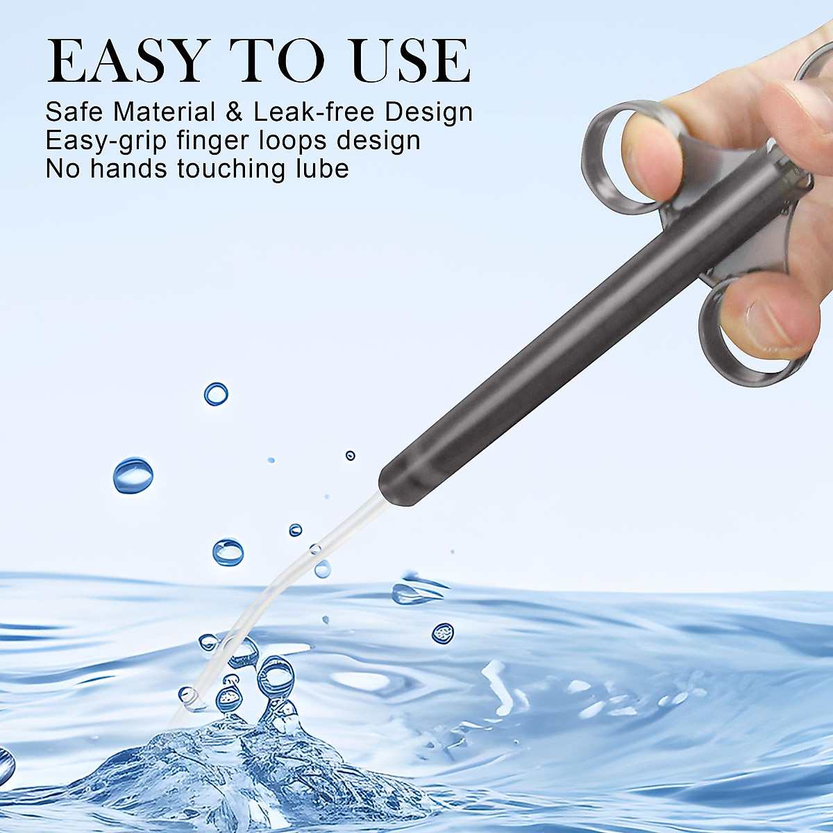 [2 Pack+Storage Bag]lube applicator for Women,Men,Precision Female Lubricant Tube applicator with [10ml Precision Markings][Easy use/Clean][Reusable][Silicone][no Disposable]