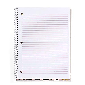 Gartner Studios Cheetah Spiral Notebook, Black and Blush, 8 by 10.5 Inches, 80 Pages, 1 Count, 52517