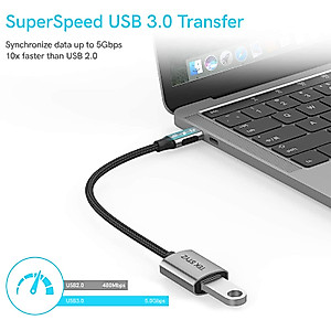 Tek Styz USB-C USB 3.0 Adapter Compatible with Microsoft Surface Duo 2 OTG Type-C/PD Male USB 3.0 Female Converter. (5Gbps)