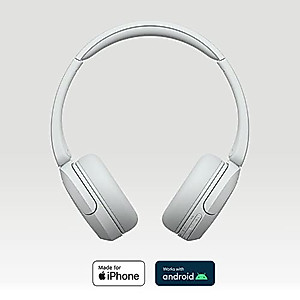 Sony Wireless Bluetooth Headphones - Up to 50 Hours Battery Life with Quick Charge Function, On-Ear Model - WH-CH520W.CE7 - Limited Edition - Matte White