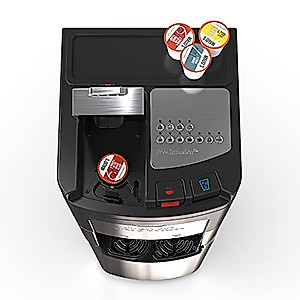 DRINKPOD Stainless Steel Bottleless Water Cooler with Coffee Maker Dispenser. Hot and Cold Water Cooler and Single Serve Coffee Brewer in One