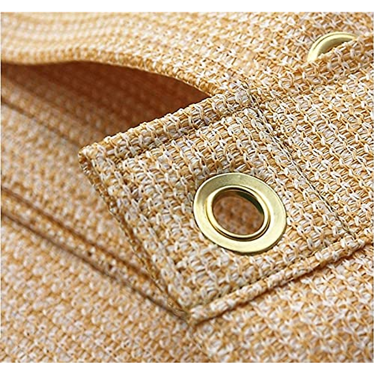 ALBN Balcony Screen Privacy Protection Outdoor Shading Net Windshield UV Protection HDPE Tear Resistant with Rope & Cable Ties, Height 1.1m/1.4m (Color : Beige, Size : 110x800cm)