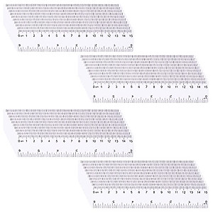 AIEX 40pcs 6inch Inch Ruler, Small Transparent Ruler Plastic Mini Rulers Bulk with Inches Centimeters for Kids Students Schools Office Supplies (Transparent)