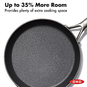 OXO Professional Hard Anodized PFAS-Free Nonstick 12" Frying Pan and 3QT Saute Pan with Lid