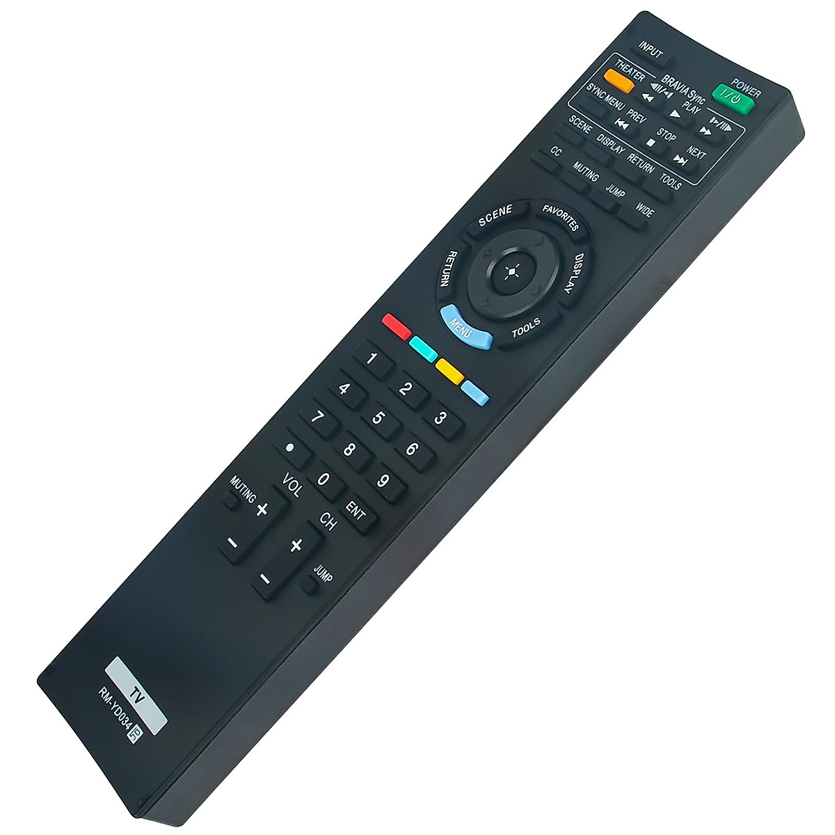 RM-YD034 Replace Remote Control Work for Sony Bravia TV KDL-46EX500 KDL-40EX500 KDL-55EX501 KDL-46EX501 KDL-32EX600 KDL-32EX501 KDL-40EX501 KDL-32EX500 KDL-46EX600 KDL-60EX500 KDL-55EX500 KDL-40EX600