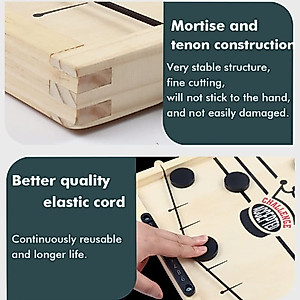 Fast Sling Puck Game Large Fast Sling Puck Game, Foosball Wooden Board Game for Kids and Family, Sling Puck Winner Board Games for Family, Birthday Gift, Large Size with L（23.6in*11.8in）