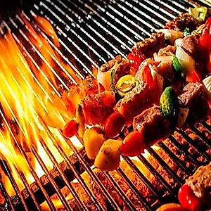 LOCVCDA 17" Cooking Grates for Home Depot Nexgrill 720-0830H, 720-0830D, 720-0783E, 720-0783C, 17 Inches Stainless Steel Cooking Grids Grill Replacement Parts for Nexgrill 720-0888 720-0888N