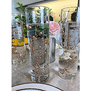 TeaSu 12pcs Pearl String, for Wedding Centerpiece, Vase Filler and Decor for Floating Candles