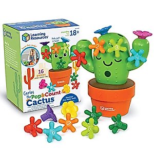 Learning Resources Carlos The Pop & Count Cactus, Toddler Learning Toys, Preschool Toys, Educational Toys for Kids, Cactus Toys for Kids, 16 Pieces, Age 18+ Months