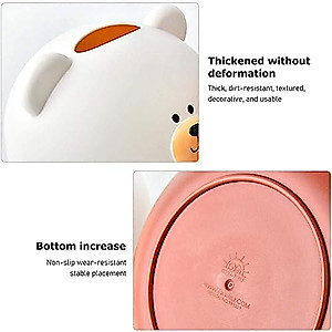 Cute Bear Tissue Box,Tissue Box Holder，Toilet Paper Holder Stand， Roll Paper Storage Box, Round Tissue Box Container, Napkin Towel Holder,Tissue Box Cover, for Kitchen, Living Room