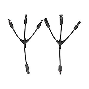 Hilitand Y Branch Connectors Adapters DC 30A 1000V 3 to 1 Male Female Branch Connectors for Parallel Solar Panel Cable