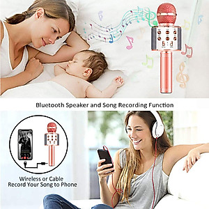Annstory Kid Girl Top Birthday Gift Toy, Best Gift Presents for Girl Kid Boy Children Age 5 6 7 8 9 10 11 12 Years Old, Wireless Bluetooth Karaoke Microphone Gift for 5-12 Years Old Girl Boy