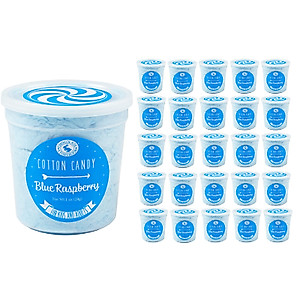 Blue Raspberry Cotton Candy Favors (Gift Set of 4) - Unique Ideas for Holidays, Birthdays, Celebrations, Party Favors