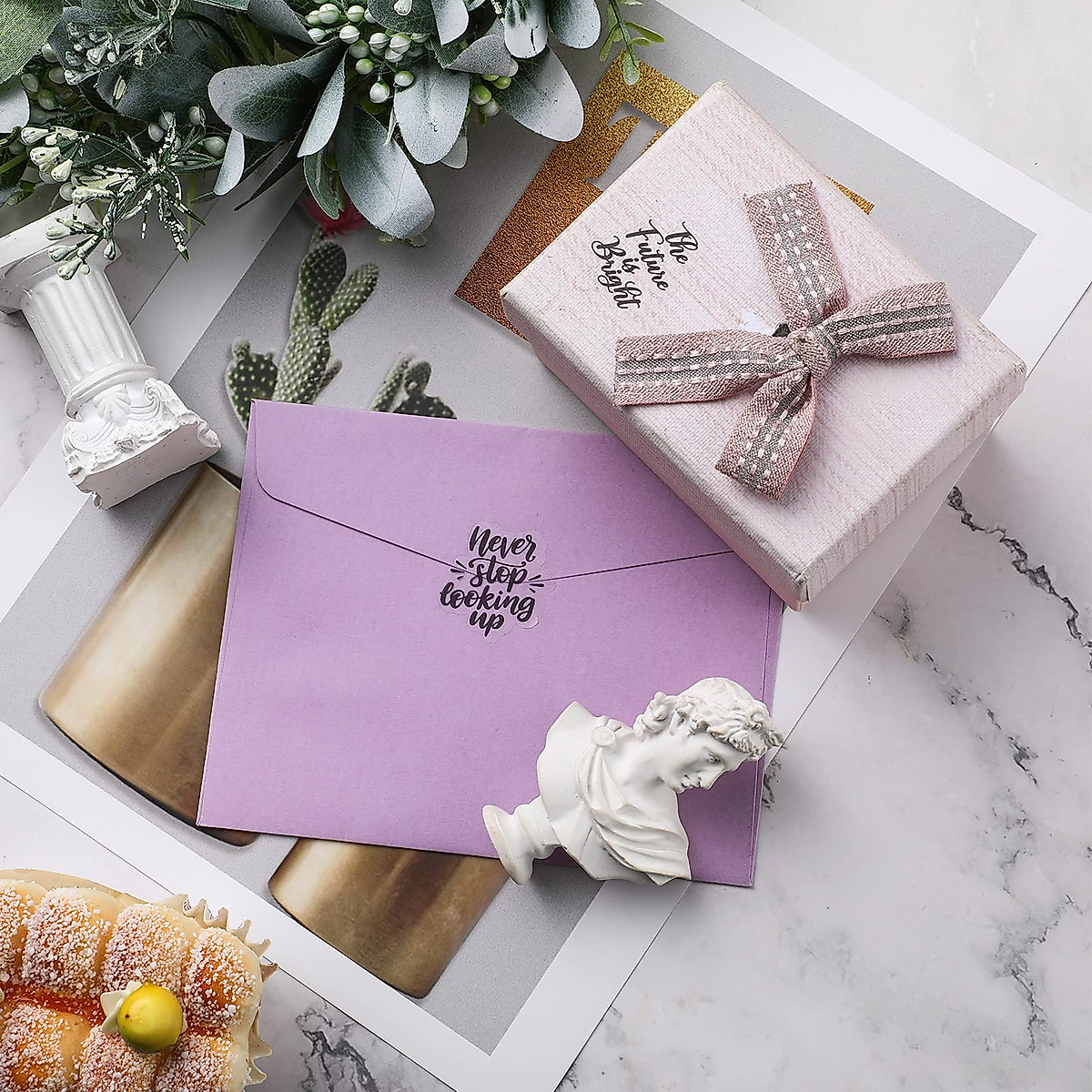 Glenmal 840 Pieces Inspirational Sticker Housekeeping Week Gifts Motivational Decal Aesthetic Words Sticker Word Sayings Decal for Teens Journaling Scrapbook(Transparent Color)