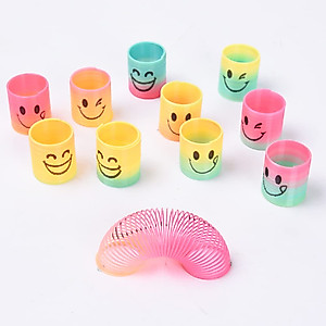 NEEW 36 Pack Coil Spring Toy, Mini Springs Rainbow Magic Fidget Toys for Party Favors, Carnival Prize, Goodie Bag Filler, Stocking Stuffers, Bulk Gifts Kids Prizes