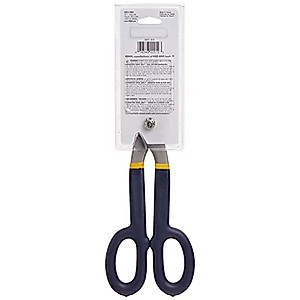 IRWIN Tin Snip, Flat Blade, 12-inch (22012) , Blue
