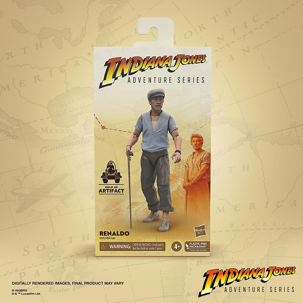 Indiana Jones and The Dial of Destiny Adventure Series Renaldo Action Figure, 6-inch Action Figures, Toys for Kids Ages 4 and up