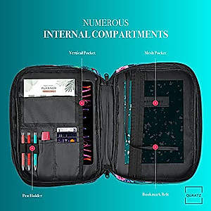 Bible cover,bible carrying case for women,bible covers,bible covers with handles and zippered pockets, bible case for women,bible covers for women,bible covers for girls, christian gift (palmate blue)