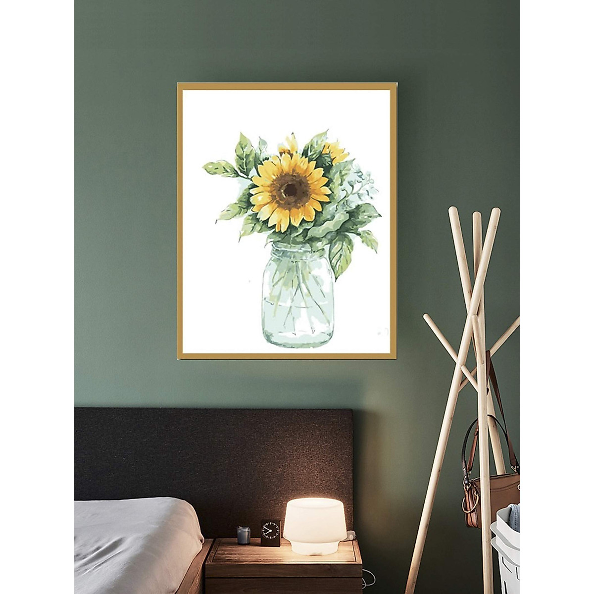 Paint by Numbers for Adults & Kids Easy for Beginner Sunflowers DIY Acrylic Paint Oil Painting on Canvas Drawing Paintwork Paintbrushes Art Crafts Wall Art Decorations 16"x20" Frameless