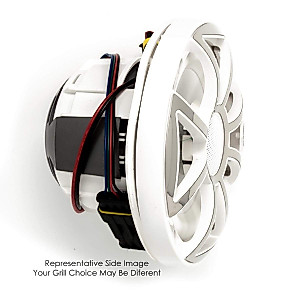 Wet Sounds REVO 6-XSW-SS White XS/Stainless Overlay Grill 6.5 Inch Marine LED Speakers (Pair) (Renewed)