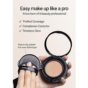 [JUNGSAEMMOOL OFFICIAL] Essential Skin Nuder Cushion (Fair Pink) | Refill Included | Natural Finish | Buildable Coverage | Makeup Artist Brand | Cream Foundation