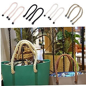Gcroet 2 Pcs Classic Rope Handle Handle Replacement for Obag Canvas Bag Accessories Women's Bag White Handles O Bag, O Bag Accessories, O Bag Long Handles, Spare Handles, Long Handles O Bag