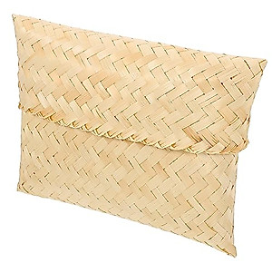 Hemoton Bamboo Food Basket 3pcs Bamboo Pillow Gift Box Home Storage Baskets Hand Decor Thai Sticky Rice Bread Serving Basket Woven Serving Basket Woven Storage Basket Sundries Container