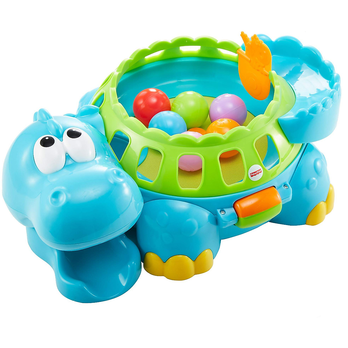Fisher-Price Baby Crawling Toy, Poppity Pop Musical Dino Ball-Popper with Sounds for Infants Ages 6+ Months, Blue