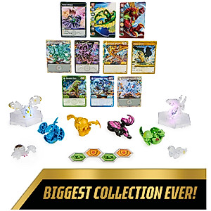 Bakugan Evolutions, Bakugan Genesis Collection Pack, 2 Light Up Bakugan Action Figures, 4 Exclusive Bakugan, 2 Nanogan, 8 Bakugan Cards and 4 BakuCores, Kids Toys for Boys Ages 6 and Up