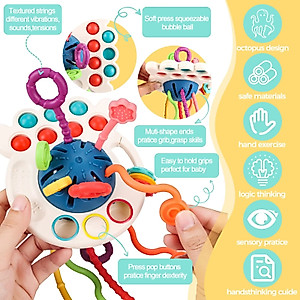 NeslGenc Baby Toys 6 to 12 Months,Montessori Toys for 1 Year Old Boy Girl Baby Sensory Toys for Babies 12-18 Months Pull String Toys for Christmas and Birthday Gifts Infant,Toddlers