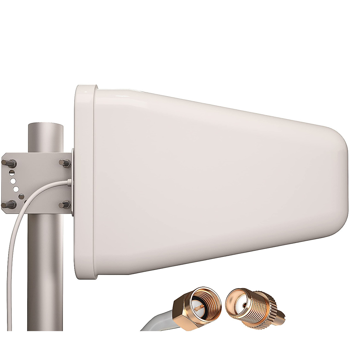 Yagi Directional Antenna 3G/4G/LTE 9dBi 806MHz-960MHz and 1.7-2.5GHz 2FT Cable w/ 2FT SMA Male Cable to TS-9 Adapter - Cell Phone Signal Log Periodic Cellular - Tupavco TP514