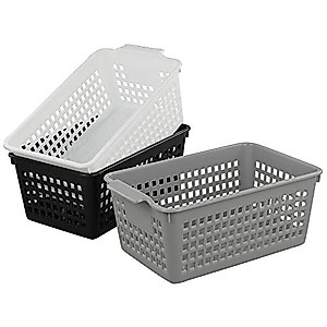 Utiao Plastic Storage Baskets, Organizer Basket, 3 Packs
