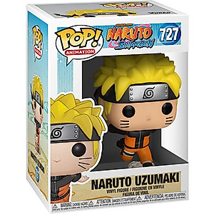POP Naruto Shippuden - Naruto Uzumaki (Running) Funko Vinyl Figure (Bundled with Compatible Box Protector Case), Multicolor, 3.75