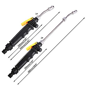 wsloftyGYd Car Wash Maintenance High Pressure Power Jetwash Water Gun Washer Water Jet Garden Hose Wand Nozzle Sprayer Spray Cleaning Tool 30cm