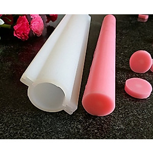 Justfund Round Shape Tube Column Silicone Soap/Candle Mold Embed Soap Making Supplies Tool Dia. 1inch