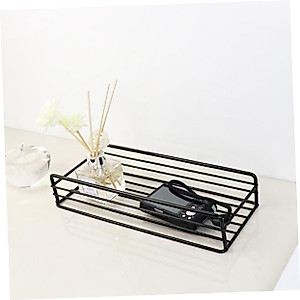 Cabilock Black Floating Shelf Bathroom Bathroom Shelf Toilet Storage Rack Iron Storage Shelf Bathroom Storage Rack Iron Storage Rack Organizer Wall Hanging Square Black Floating Shelf Small