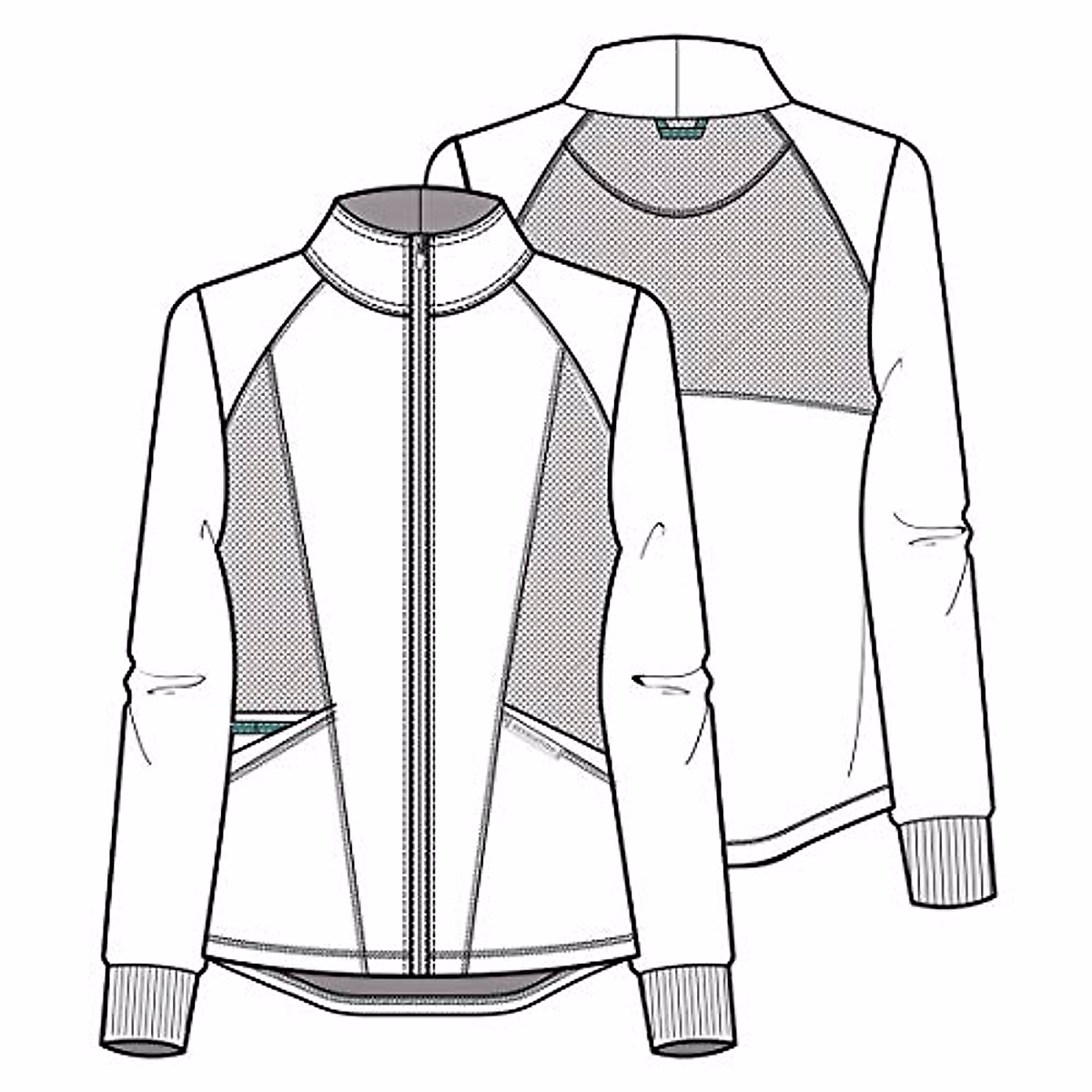 Cherokee Womens Zip Up Scrub Jackets with Breathable Mesh and Shirttail Hemline WW301, M, Navy