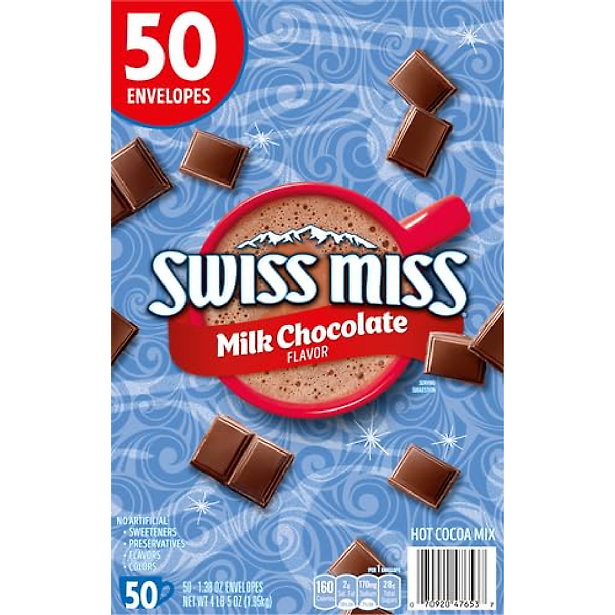 Swiss Miss Milk Chocolate Flavor Hot Cocoa Mix, 1.38 oz. 50-Count