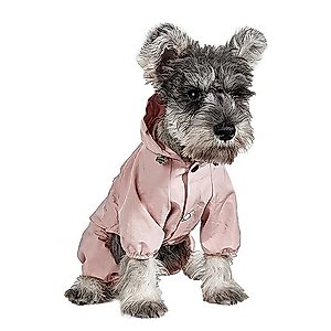 Dog Rain Jacket, Waterproof Dog Raincoat Reflective Puppy Poncho with Hood for Small Medium Dogs