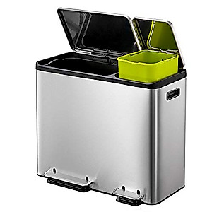 EKO Recycling Bin, Stainless Steel, Stainless Steel Matt, 32,1 x 60,5 x 49,2 cm