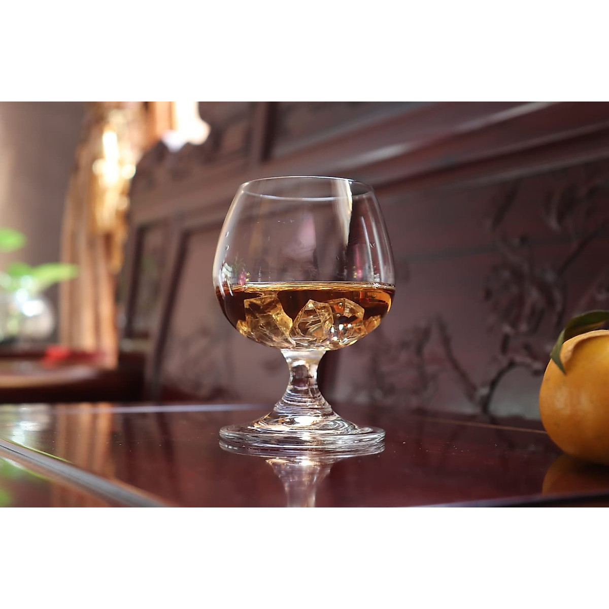 BothEarn Small Clear Brandy Snifter Set of 2, 8.5 Ounce (250 ml) Crystal Whiskey Cognac Glass, Good for Wedding Bar Party Home Cocktail