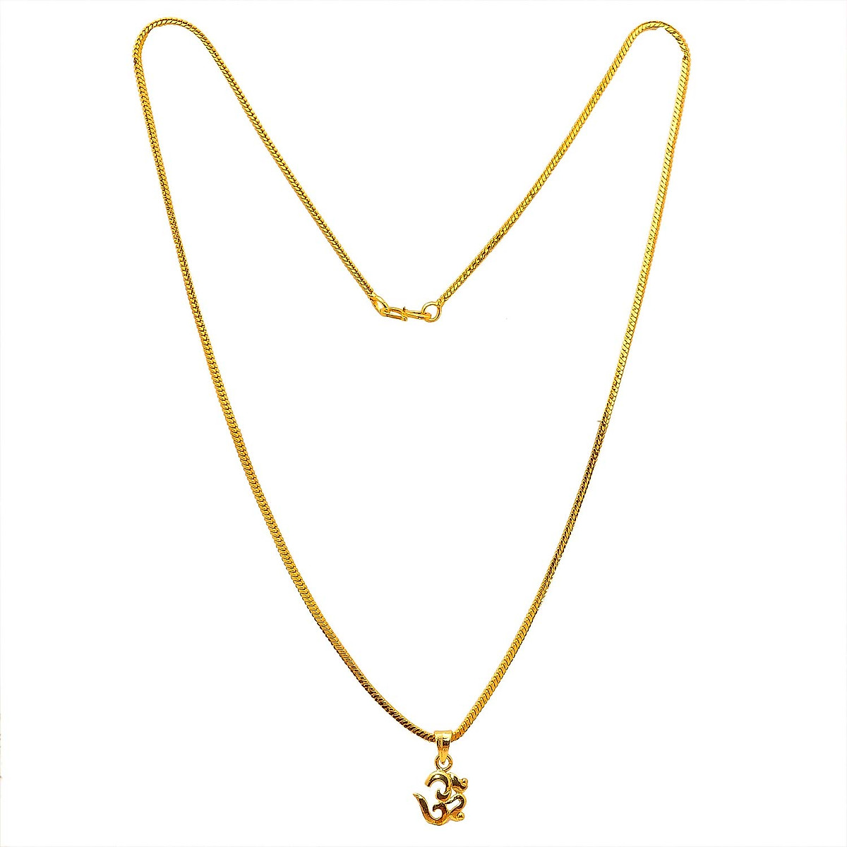 Jewar Pendant Locket Lord Ganesha/Ganesh Ji, om Handmade Art Gold Plated Jewelry for Men,Women (Golden Om)