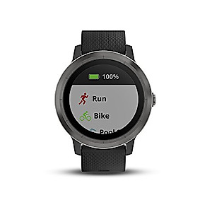 Garmin 010-01769-11 Vívoactive 3, GPS Smartwatch Contactless Payments Built-In Sports Apps, Black/Slate