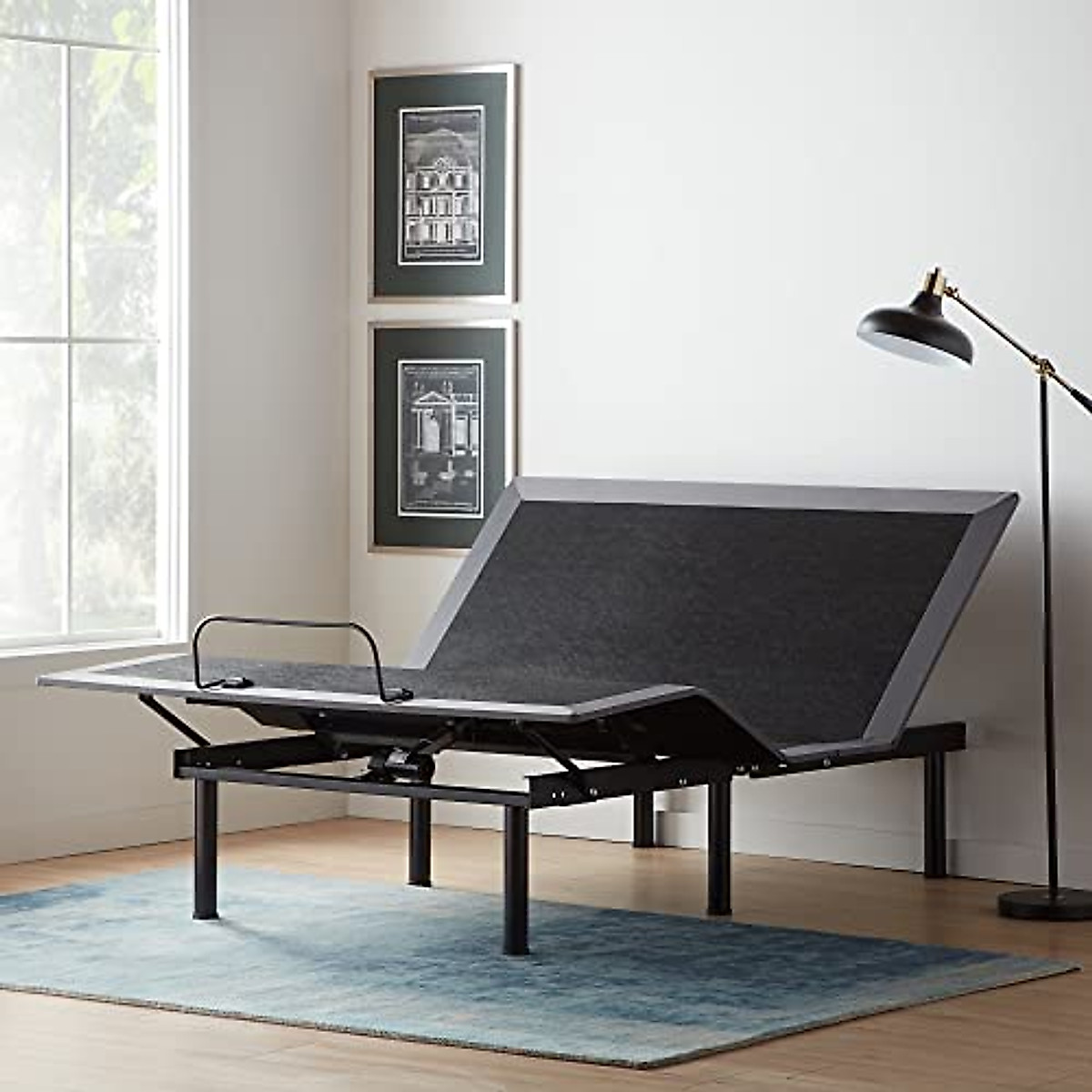 Lucid L150 Adjustable Base – Bed Frame with Head and Foot Incline – Wireless Remote Control – Premium Quiet Motor, Full size