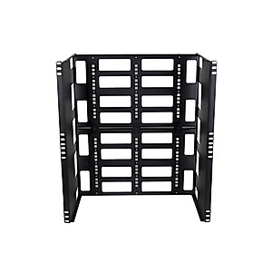 IRP11225D Heavy Duty 12U Rackmount Adjustable Depth Industrial Din Rail Panel Designed for 2 Post or 4 Post EIA310 19 inch Server Rack